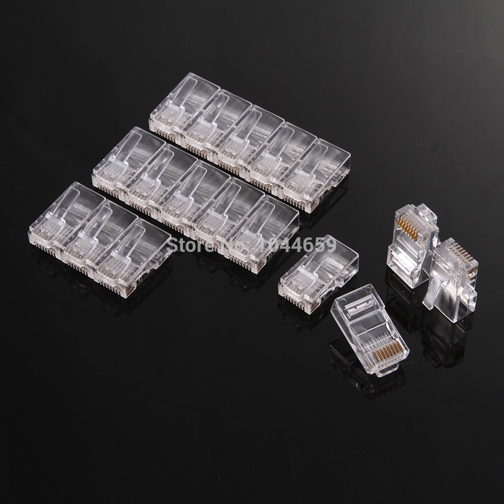 Vergulde RJ45 Netwerk Kabels Modulaire Plug Cat5 O... – Grandado