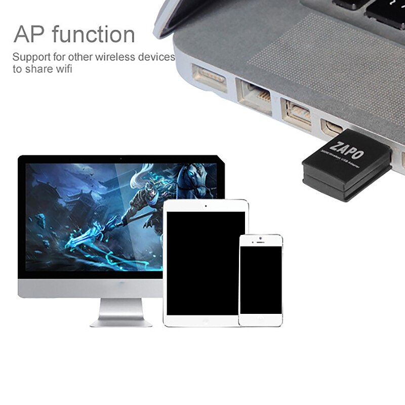 ZAPO W77-RTL8192EU Mini Portable 300M Wireless USB... – Vicedeal
