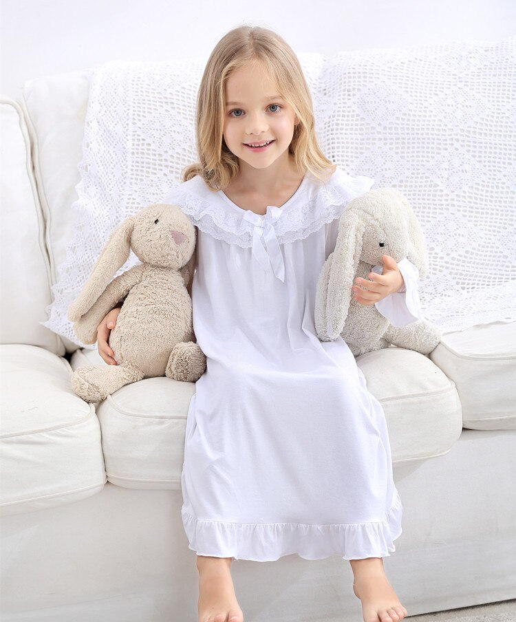 Girl Princess Nightgown Spring Autumn Girls Long S... – Grandado