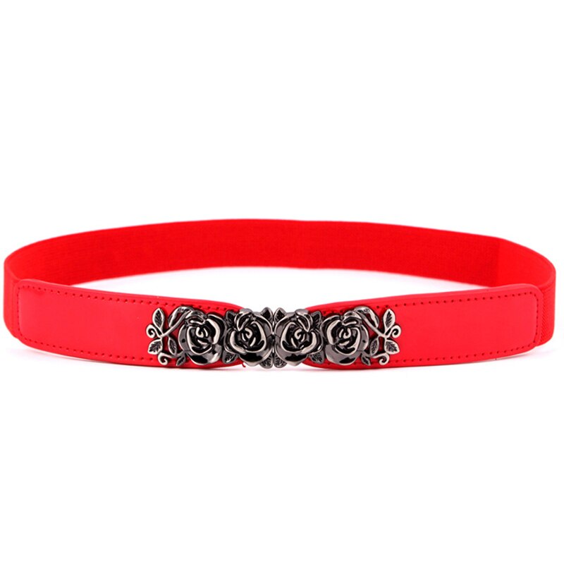 Elastic Nylon Ladies Belt for Dress Rose Flower Bu... – Vicedeal
