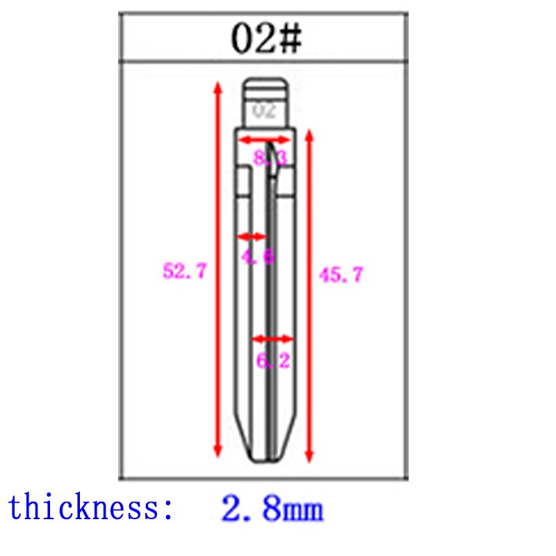 10 pcs/lot 02# key blade For Toyota (Crown, carame... – Grandado