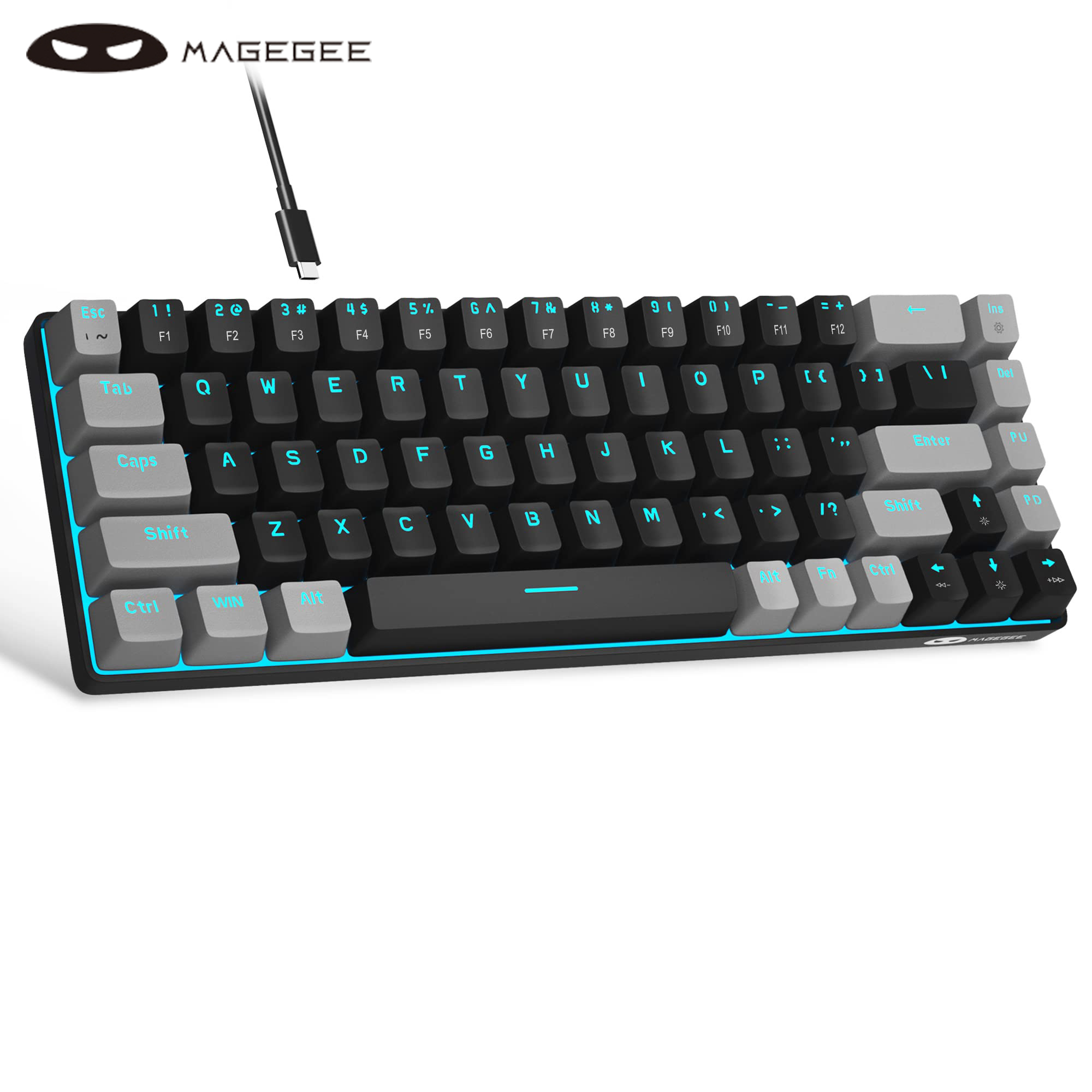 MageGee Portable 60% Mechanical Gaming Keyboard, M... – Grandado