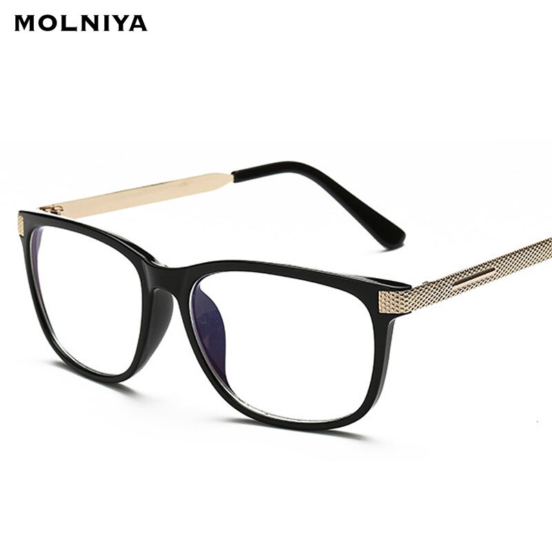 Retro Metal Glasses Frame Women Men Clear Lens eye... – Grandado