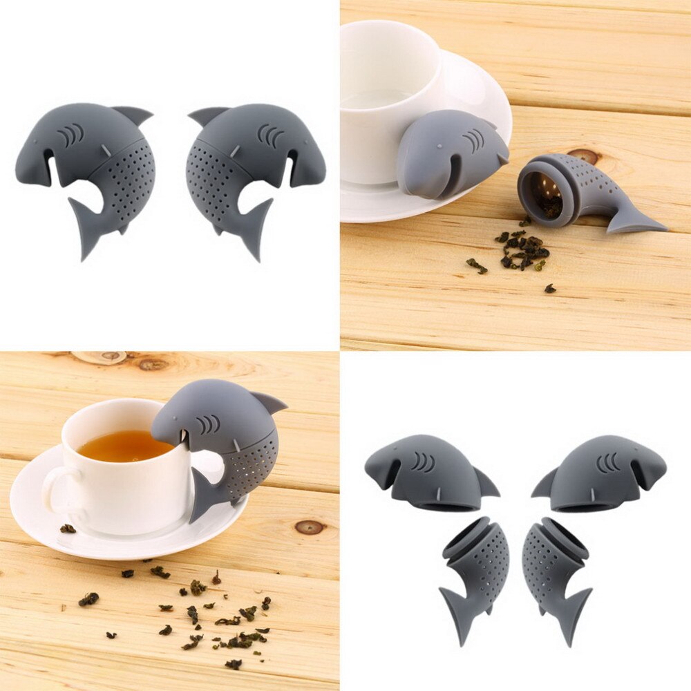 Linsbaywusilicon-Infusor de té de tiburón, colador... – Grandado