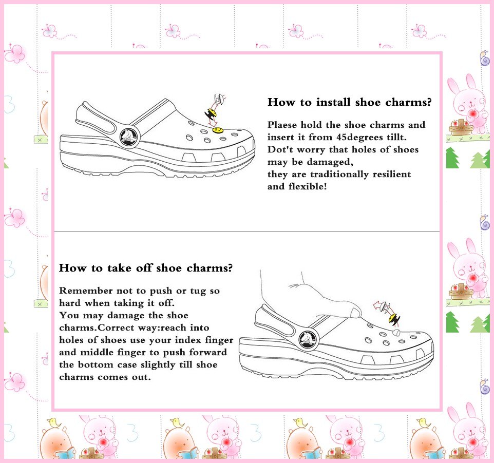 50pcs/lot Casual Food PVC Shoe Charms Shoes Bands ... – Vicedeal