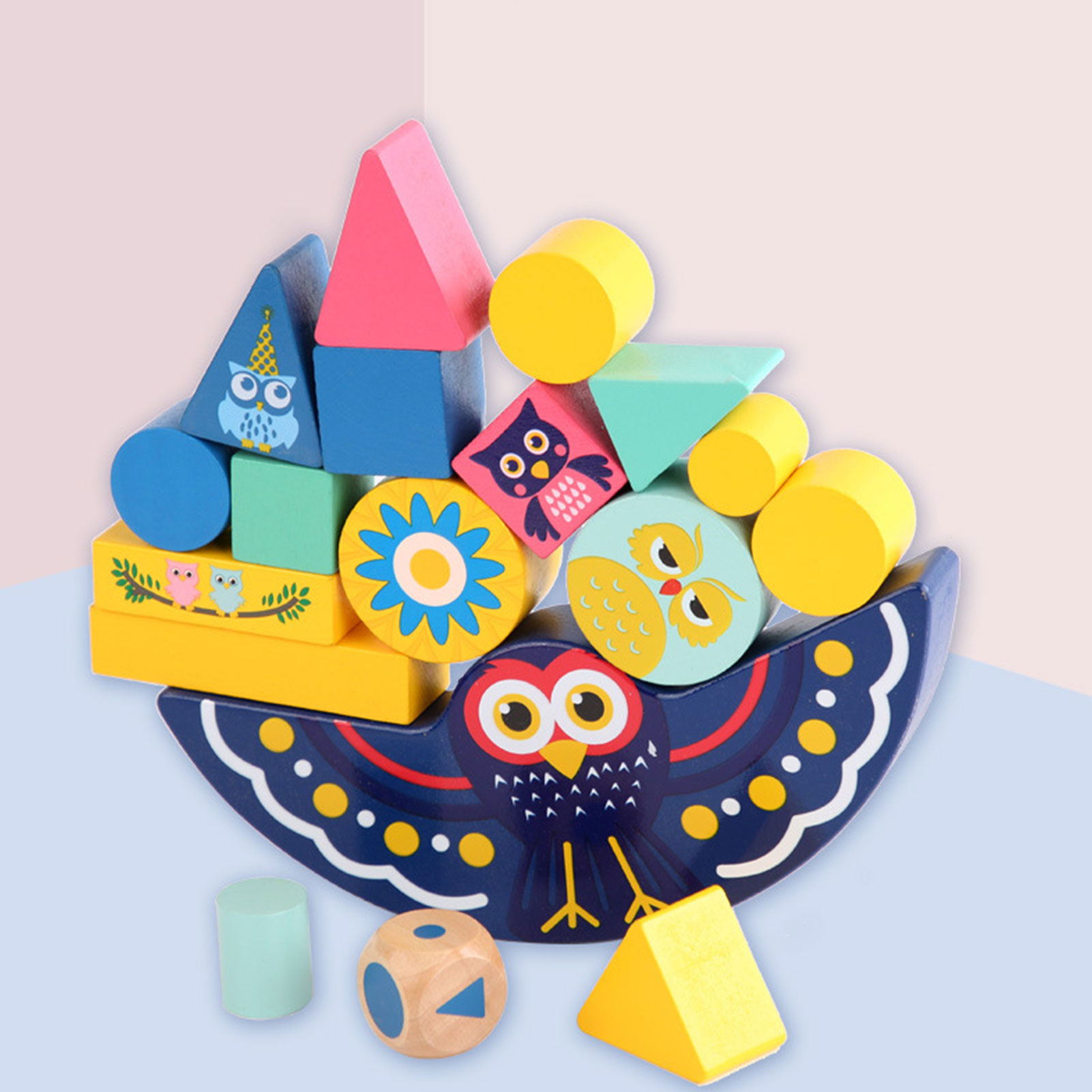 Wooden Stacking Balance Boat Stacking Toys Wooden ... – Grandado