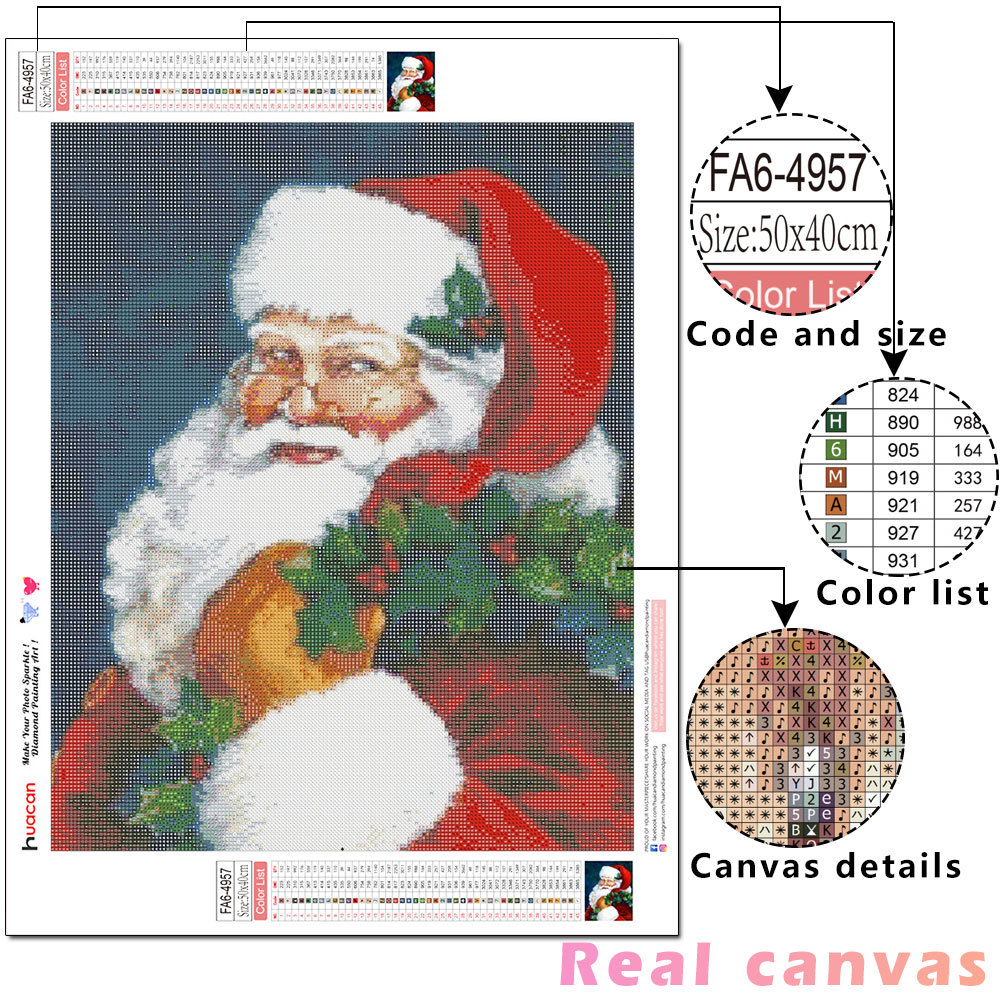 HUACAN DIY 5d Diamond Painting Santa Claus Handmad... – Vicedeal