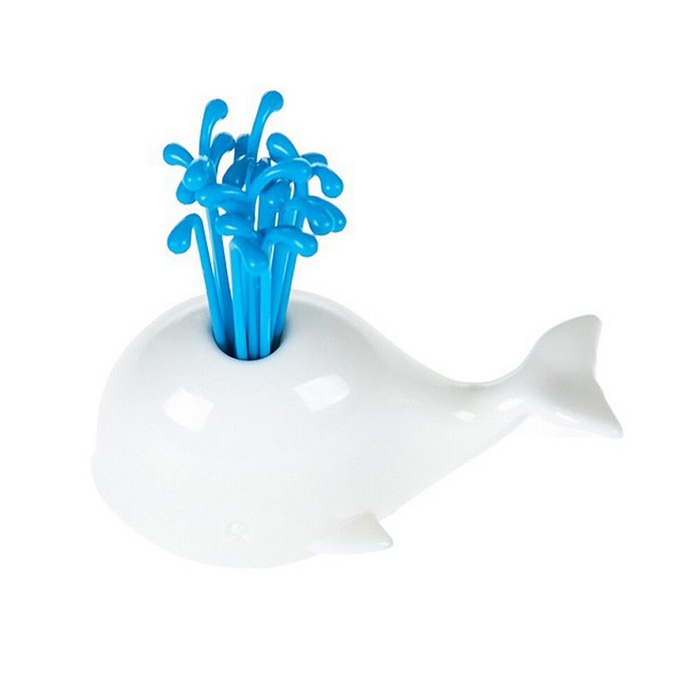And Practical Cute Fountain Beluga Fruit Fork Set ... – Grandado
