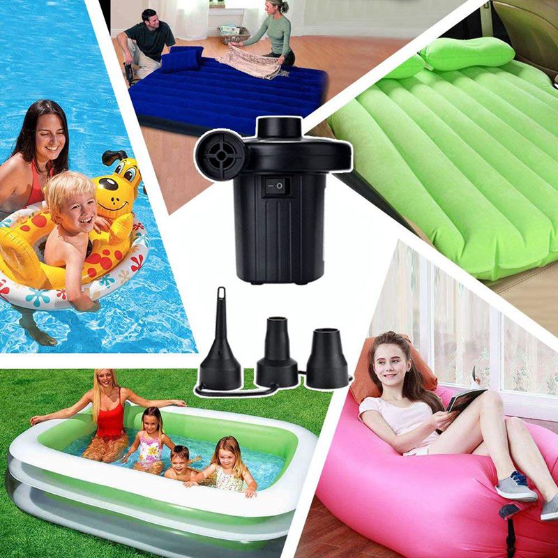 UK plug Electric Air Pump Two-way Air Pump with 3 ... – Grandado