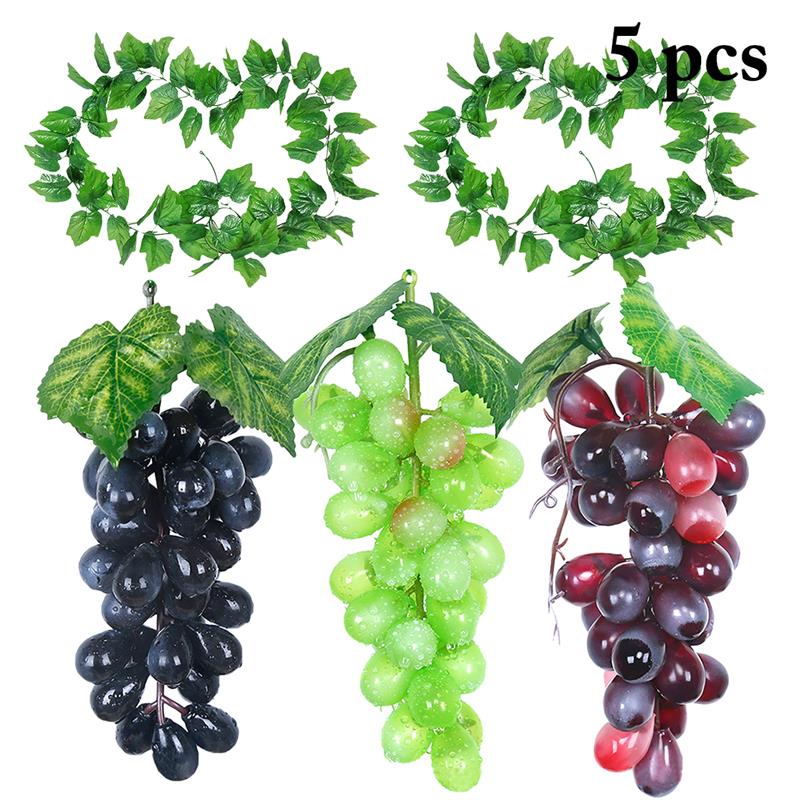 5PCS Lifelike Artificial Grapes And Vines Lifelike... – Vicedeal