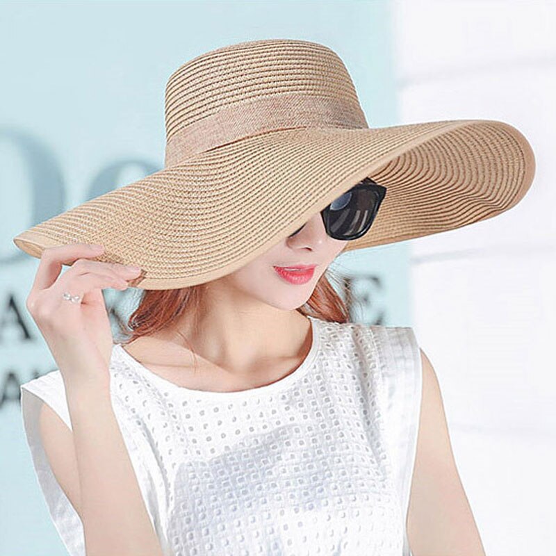 Women Summer Hats Foldable Wide Large Brim Beach S... – Vicedeal