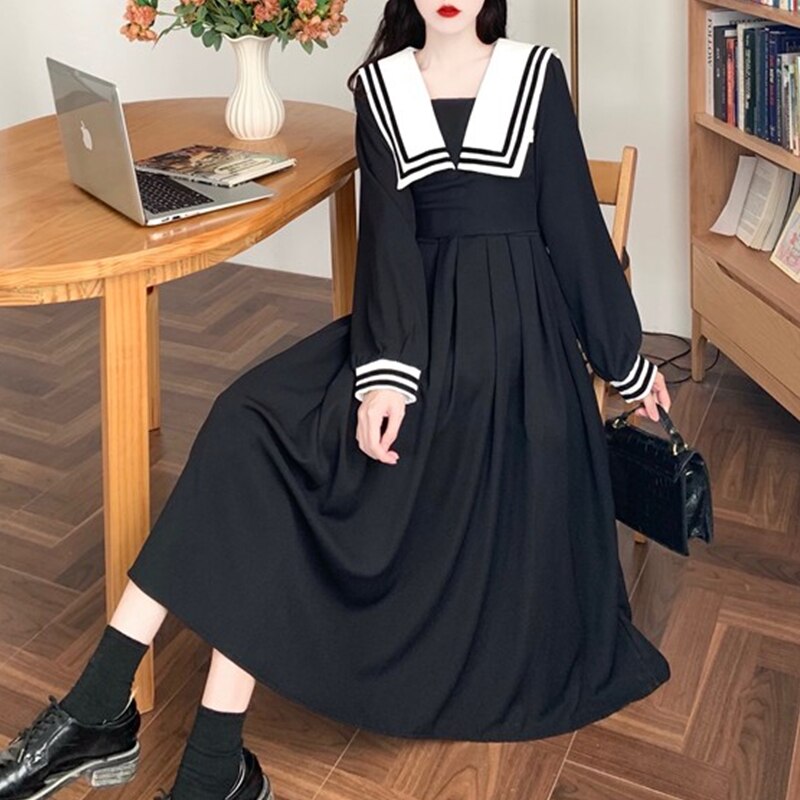 2022 japanese style jk uniform suit lapel a-line s... – Grandado