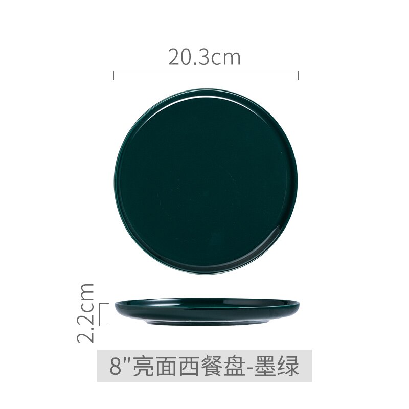 Nordisk rund keramisk biff västerländsk tallrik he... – Grandado