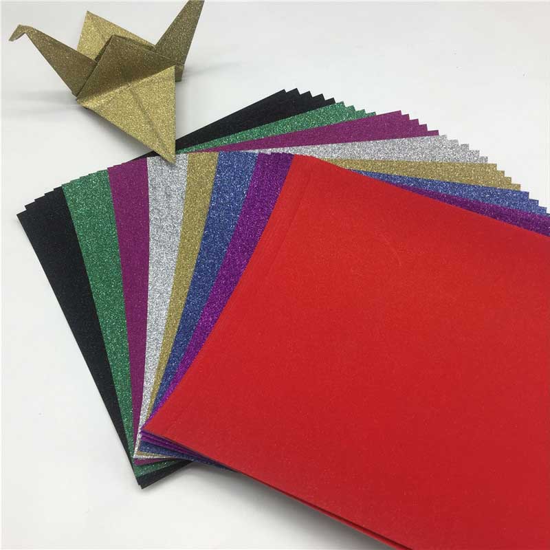 Origami de de 15x15cm, papel cuadrado brillante pl... – Grandado