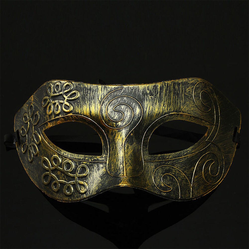Party Face Mask Men Burnished Antique Silver/Gold ... – Vicedeal