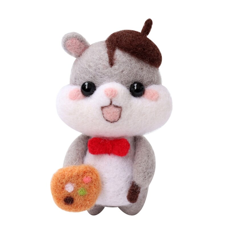 Cute Animal Hamster Wool Felt Doll Craft Handmade ... – Vicedeal