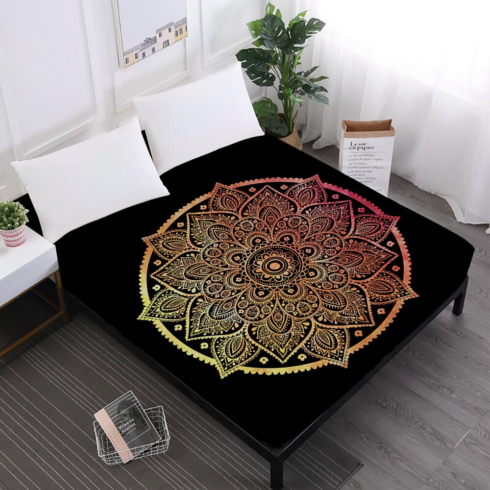 Bohemia Mandala Sheet King Queen Fitted Sheet Tie ... – Vicedeal