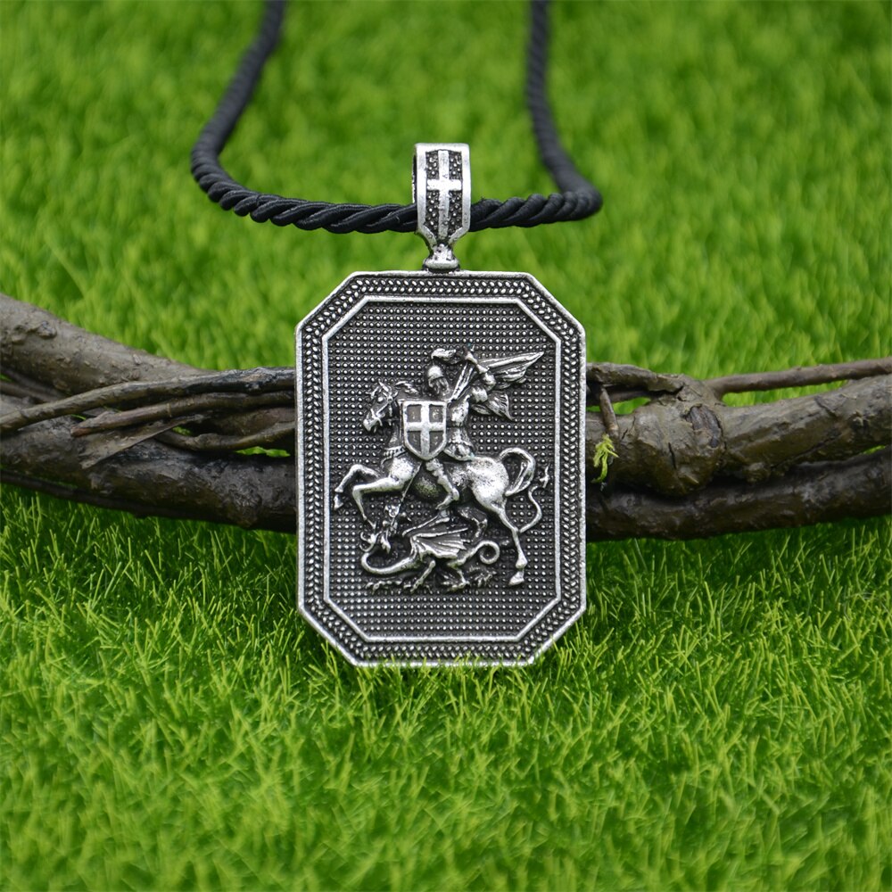 St. George Protect Us Slaying Dragon Saint Shield ... – Vicedeal