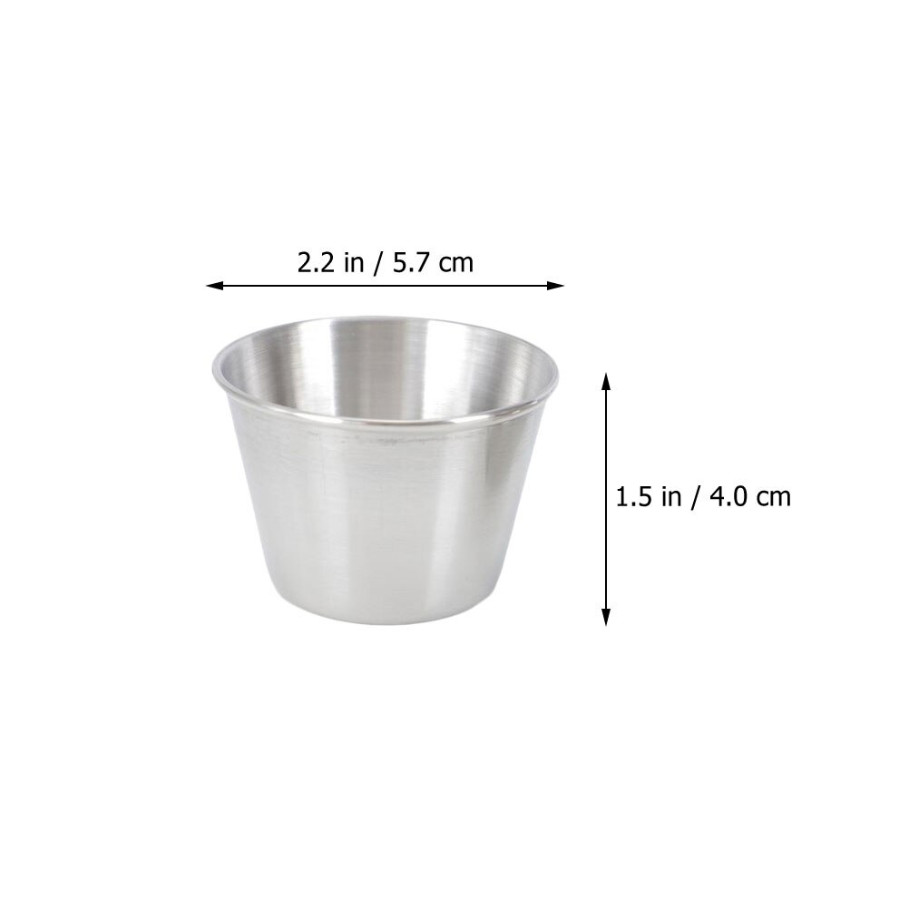 12 Pcs Stainless Steel Condiment Sauce Cup Simple ... – Vicedeal