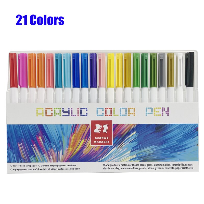 21-25 Color Permanent Acrylic Paint Marker Pens fo... – Grandado