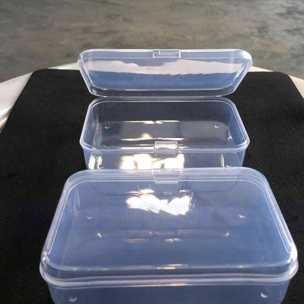 2x Plastic Clear Transparent With Lid Storage Box ... – Grandado