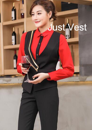 Men Bar Waiter Uniform Vest Western Restaurant Wai... – Grandado