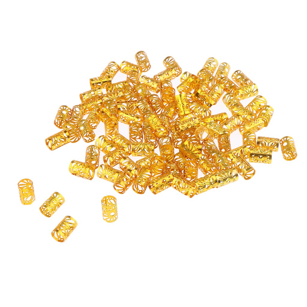 100Pcs Ronde Dreadlocks Kralen Hollow Kapsel Siera... – Grandado