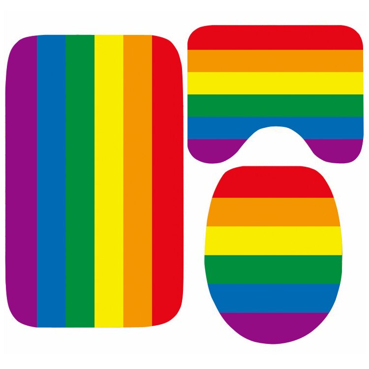 Classic Gay Lesbian Pride Rainbow Flag Bathroom Ba... – Grandado