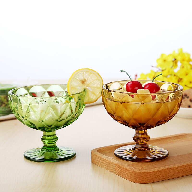 4 teile/satz Geschnitzt Glas Rotwein Gläser Retro ... – Vicedeal