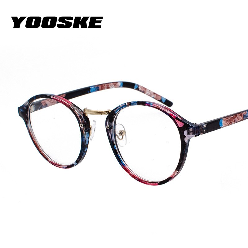 YOOSKE Transparent Round Glasses Clear Frame Women... – Grandado