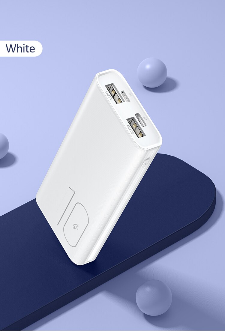 USAMS Dual USB Mini Power Bank 10000mAh Fast Charg... – Grandado