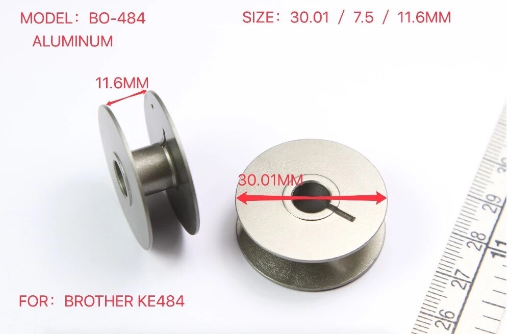 BO-484 ALUMINNIUM BOBBIN FOR BROTHER KE484 SEWING ... – Grandado