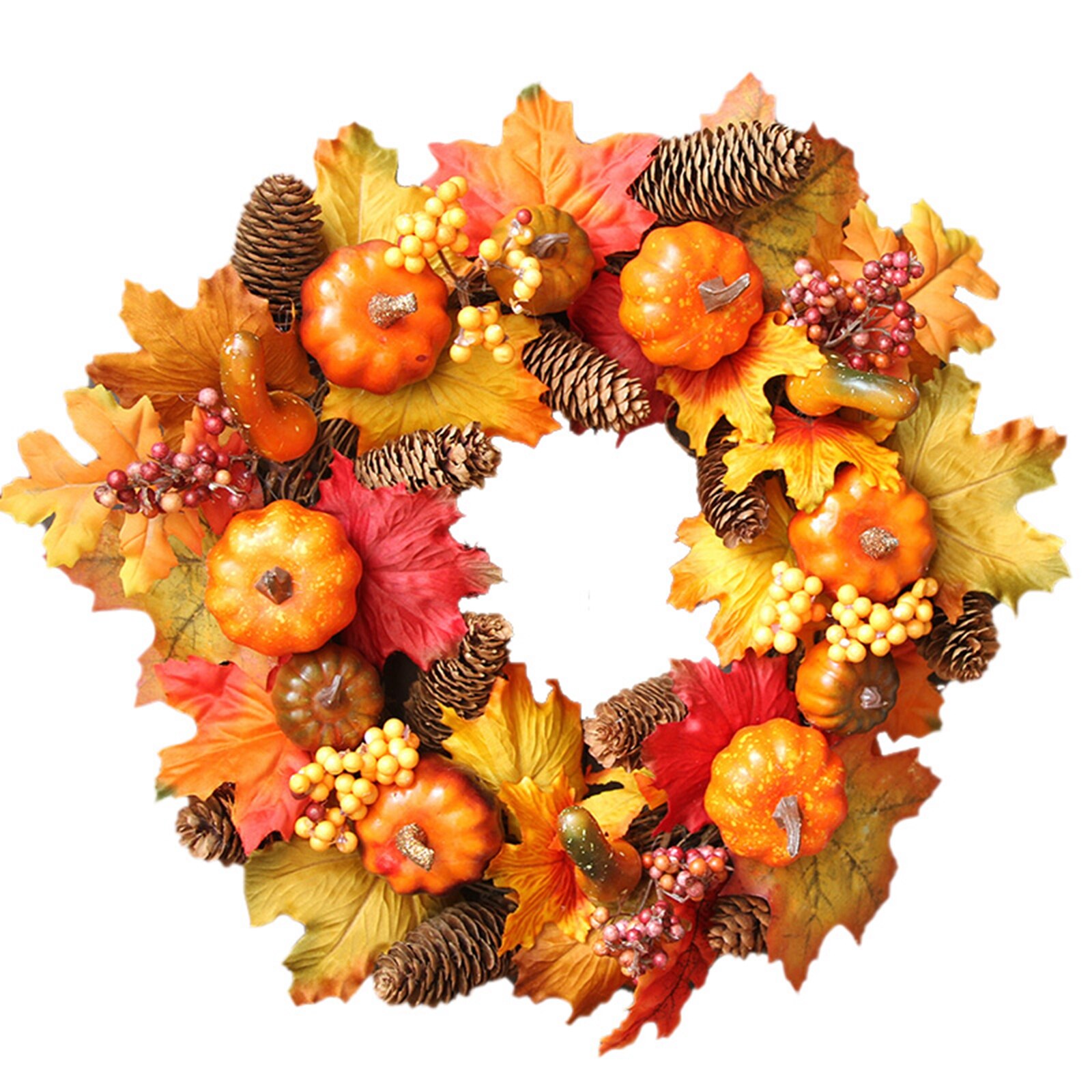 Autumn Fall Wreath, Thanksgiving Harvest Wreath wi... – Grandado