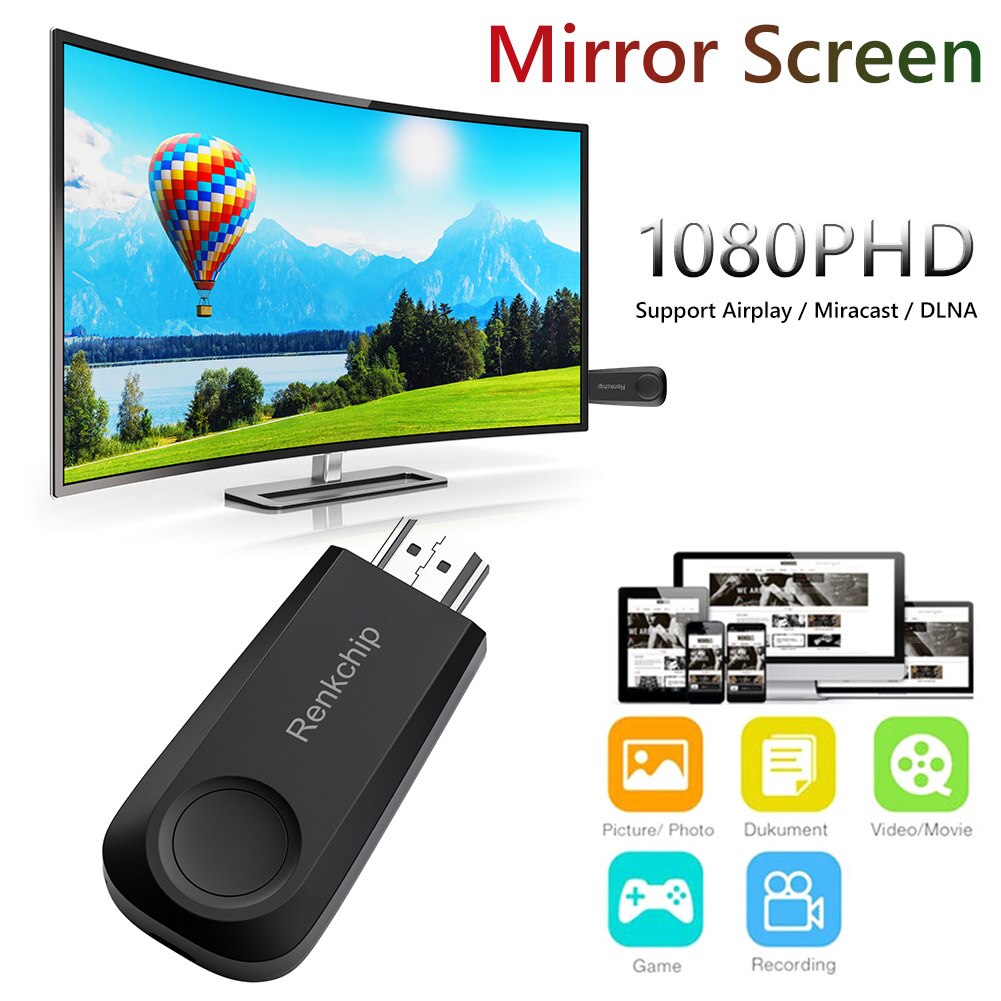 1080P HD Wireless WiFi Screen Mirroring Dongle Por... – Grandado