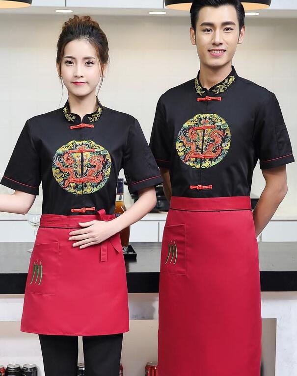Chinese style man/woman chef uniform short sleeve ... – Vicedeal