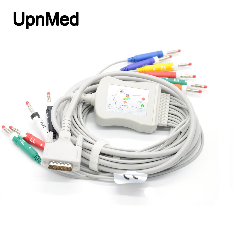 Schiller AT1 one piece 10 lead ECG Cable ,Banana 4... – Grandado