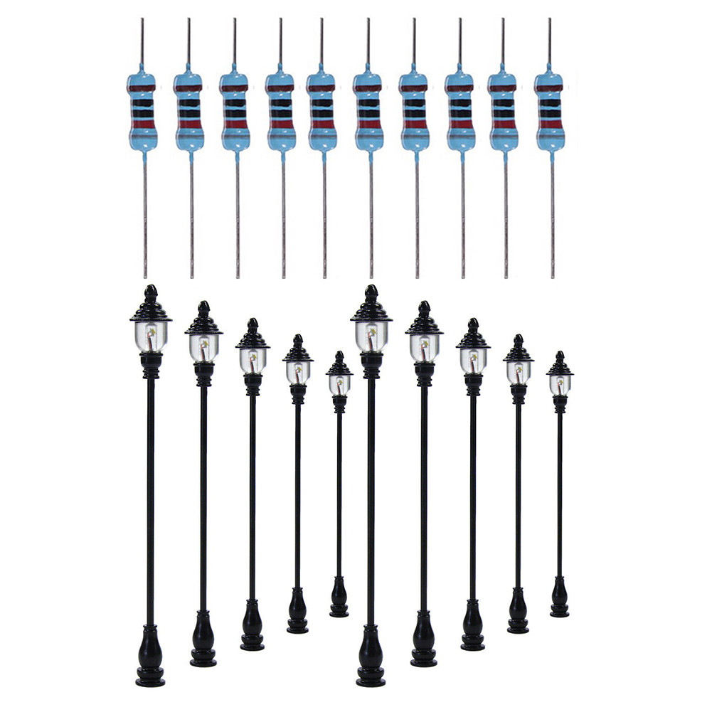 10pcs Model Railroad Train Ooho Scale Lamp Posts Grandado