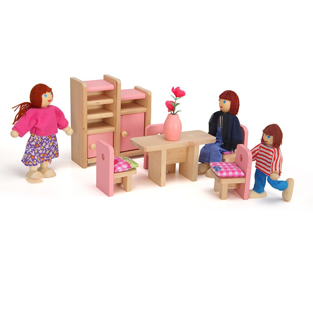Dollhouse Families Set Playing House Miniature Woo... – Vicedeal