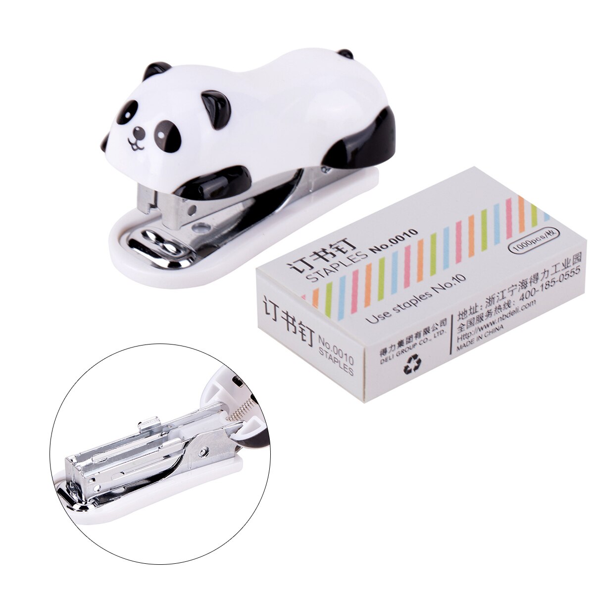 Mini Panda Stapler Kit Cartoon Office Binding Loos... – Grandado