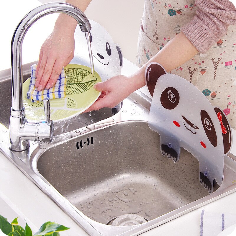 Cute Panda Shaped Sink Splash-proof Water Baffle G... – Vicedeal