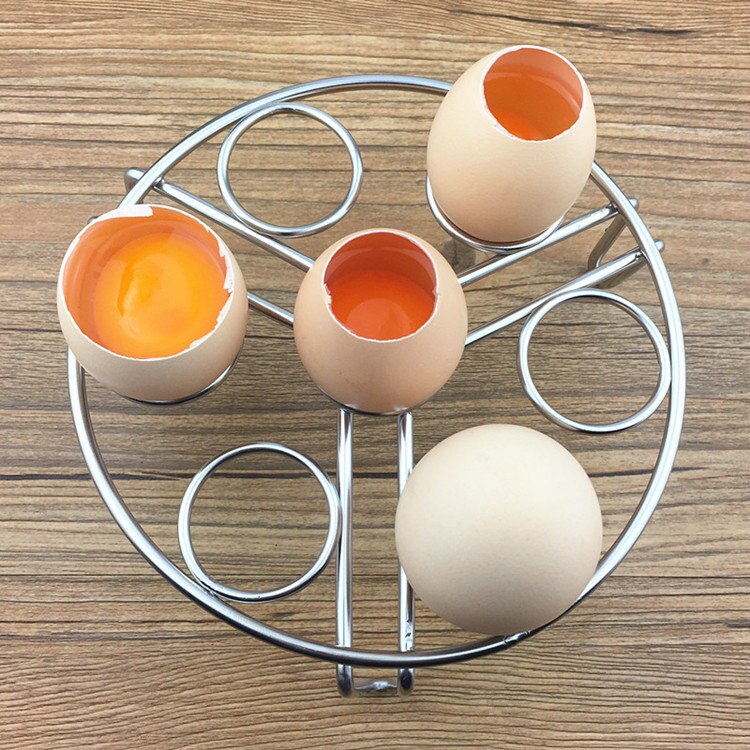 Free ship egg holder stainless steel household egg stand 7 hole egg ...