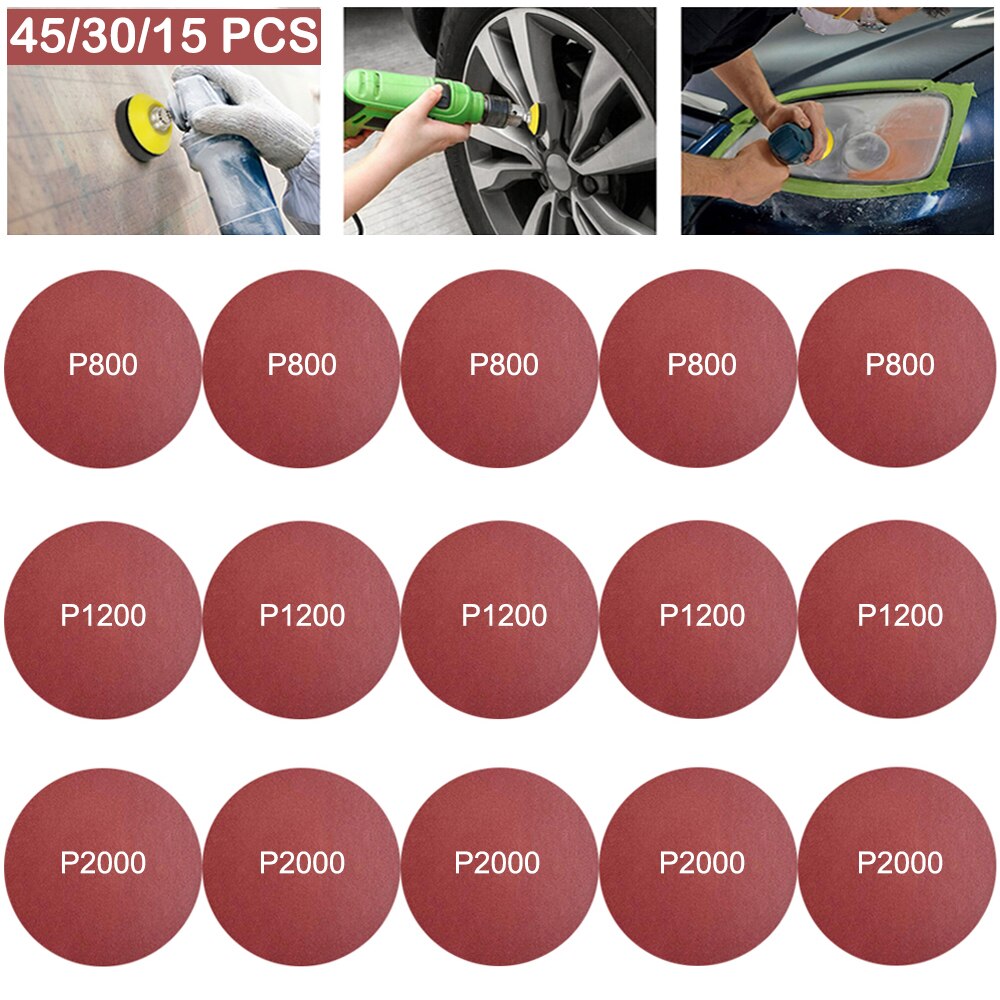 45/30/15Pcs Autolichten Kit Polijsten Restauratie ... – Vicedeal