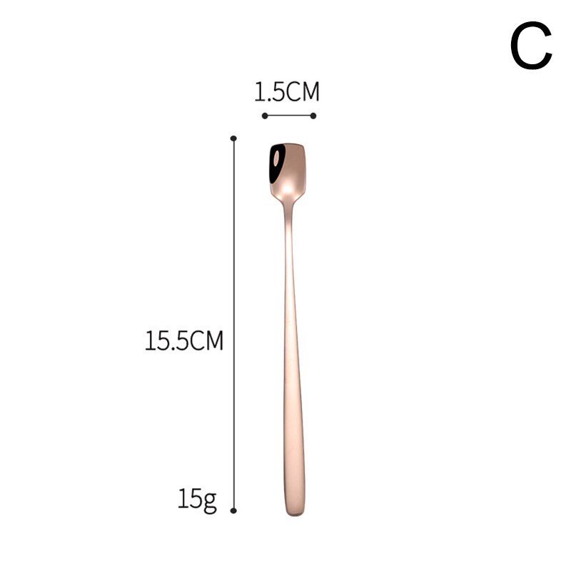 1PC Long Handle Stainless Steel Coffee Spoon Squar... – Vicedeal