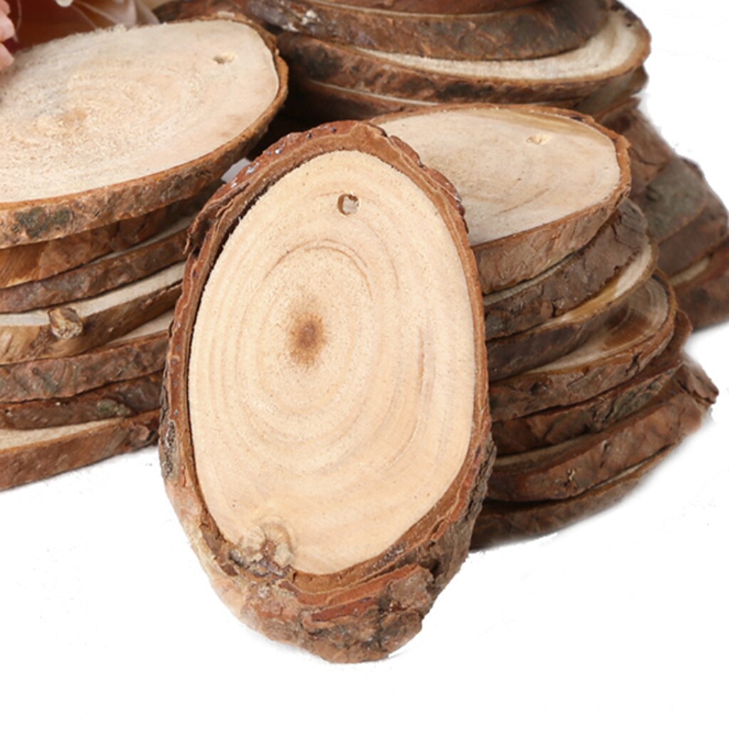 25 Pack Wooden Round Rustic Wood Slices for Weddin... – Vicedeal
