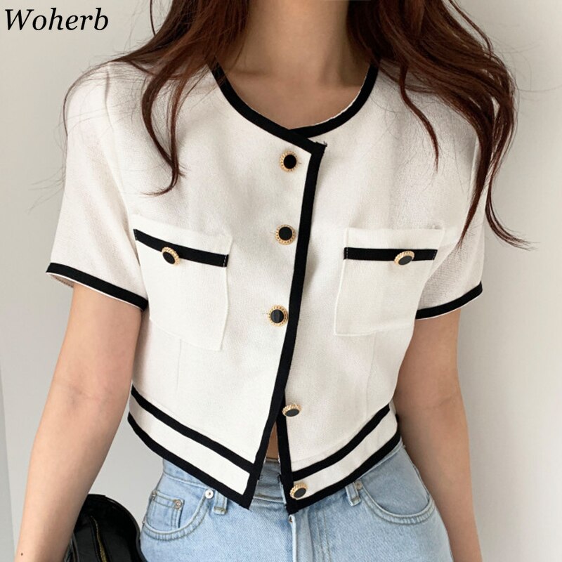 Woherb Women Jacket Chic Office Lady Korean Clothe... – Grandado
