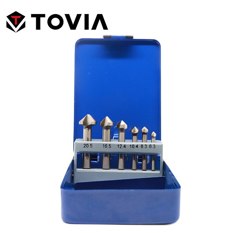 Tovia 6Pcs Hss Afschuining Boor 90 Graden 3 Fluite... – Grandado