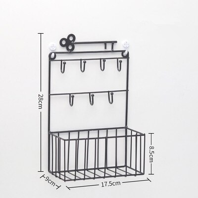 Decoratieve Muur Plank Wandmontage Opbergrek Sleut... – Vicedeal