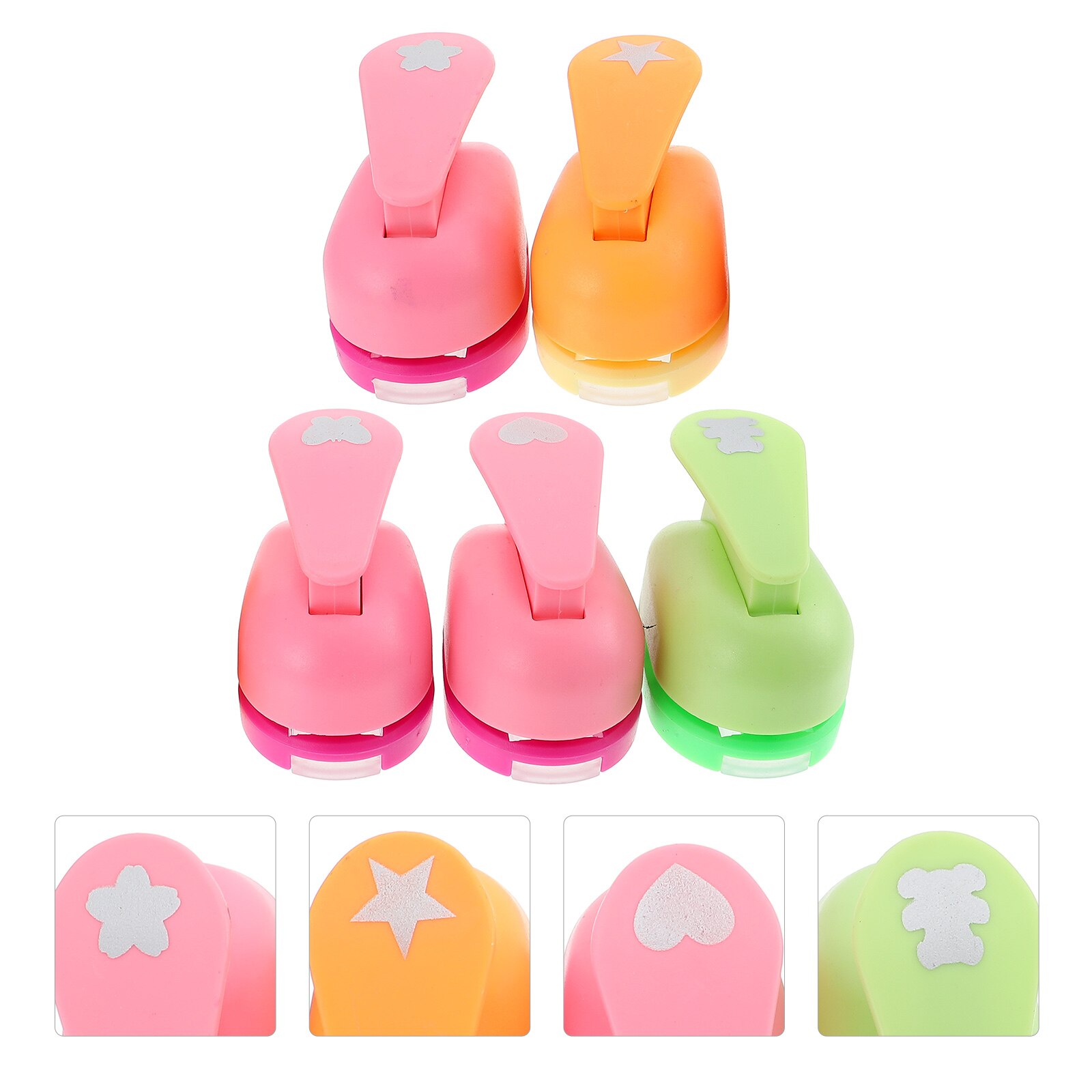 5Pcs Household Hole Punchers Cartoon Craft Puncher... – Grandado
