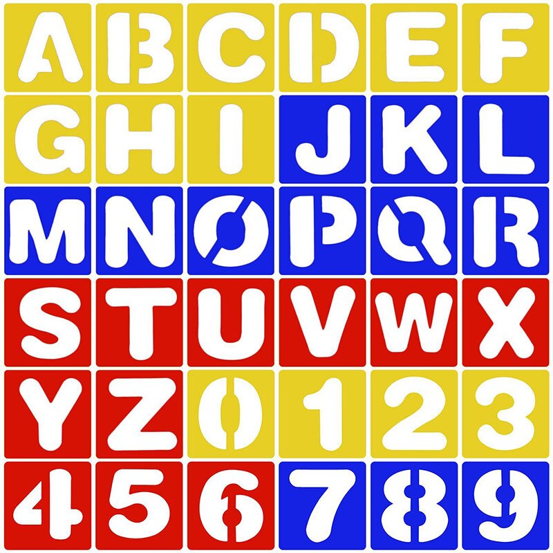 1 Set alphabet Number drawing template Ruler Plant... – Vicedeal