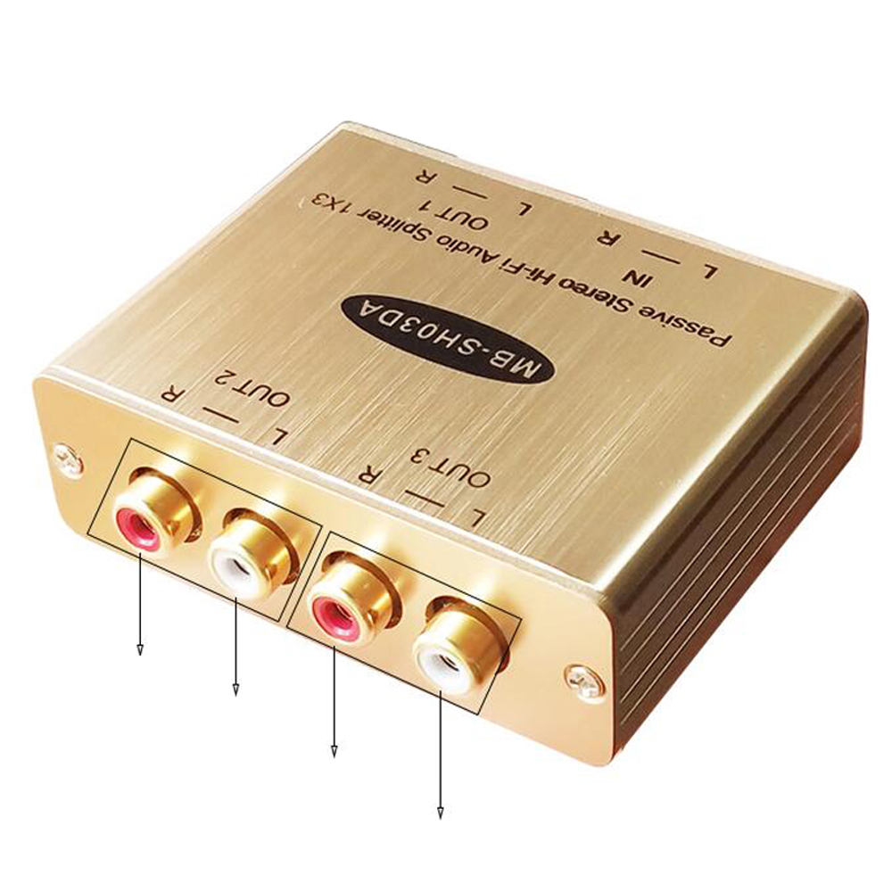 3 kanal Passive Stereo Hallo-fi Audio Splitter 1X3... – Vicedeal